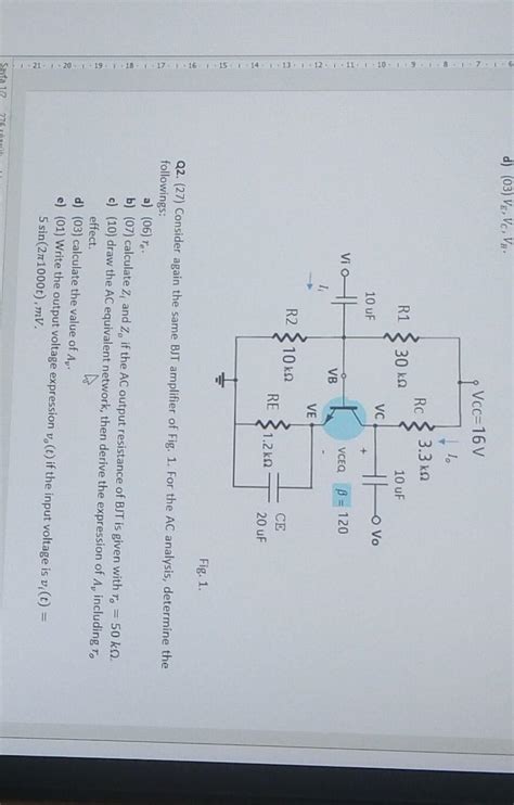 Solved Sayfa 2 2 Q3 55 Consider The Jfet Amplifier Seen