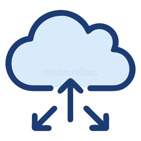 Cloud Computing Data Transfer Synchronization Stock Vector