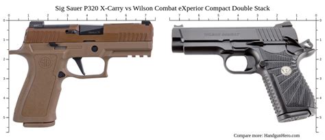 Sig Sauer P320 X Carry Vs Wilson Combat EXperior Compact Double Stack Size Comparison Handgun Hero
