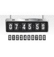 Countdown clock flip counter digital timer Vector Image