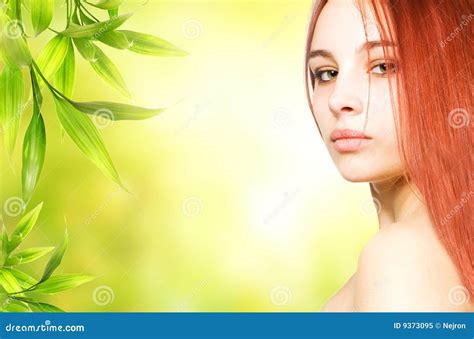 Beautiful Redhead Teenage Girl With Freckles Wearing Reading Glasses