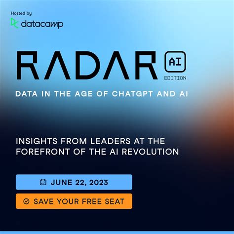 DataCamp On Twitter Announcing RADARAI A Special Edition Of Our Annual RADAR Event Featuring