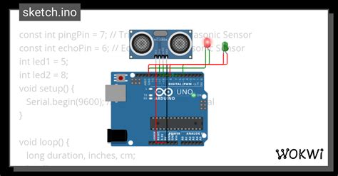 Ultrasonic Sensor Copy Wokwi Esp32 Stm32 Arduino Simulator
