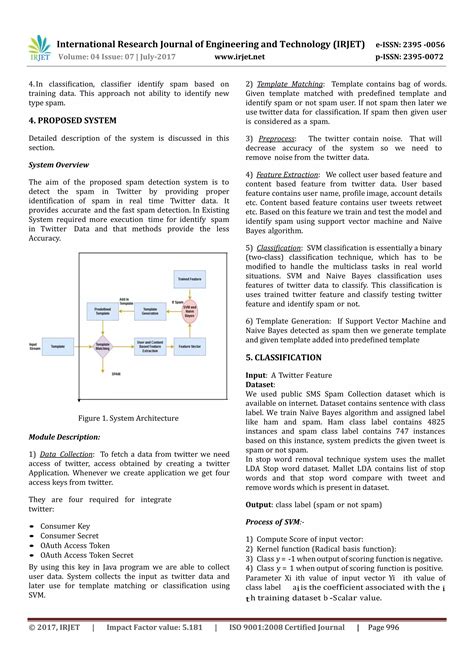 Classification Methods For Spam Detection In Online Social Network Pdf
