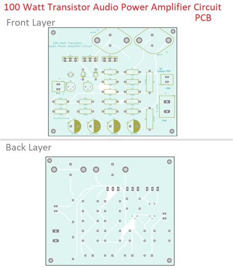 100 Watt Transistor Audio Power Amplifier Circuit
