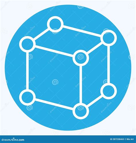 Icon Framework Related To 3d Visualization Symbol Blue Eyes Style Simple Design Editable