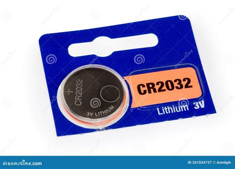 Lithium Button Cell Lithium Cr Battery Isolated On White Background Stock Photo CartoonDealer