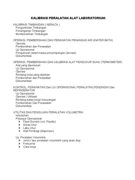 Kalibrasi Alat Lab Pdf
