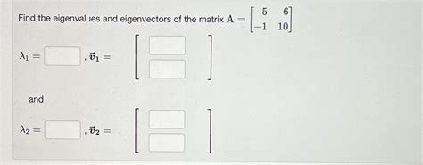 Solved Find the eigenvalues and eigenvectors of the matrix | Chegg.com