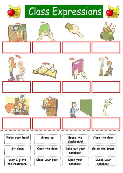 Classroom Commands English Esl Worksheets Esl Teaching Language Teaching Teaching English