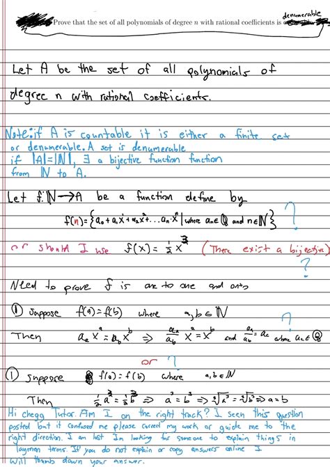 Solved Denumerable Prove That The Set Of All Polynomials Of