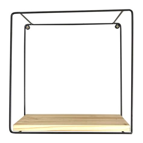 Nicho Mini Quadrado Natural E Preto Madeiramadeira