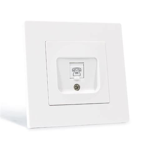 Easy Installation Pc Plastic Quality Eu Standard Tel Socket Telephone Cat 3 Socket With White