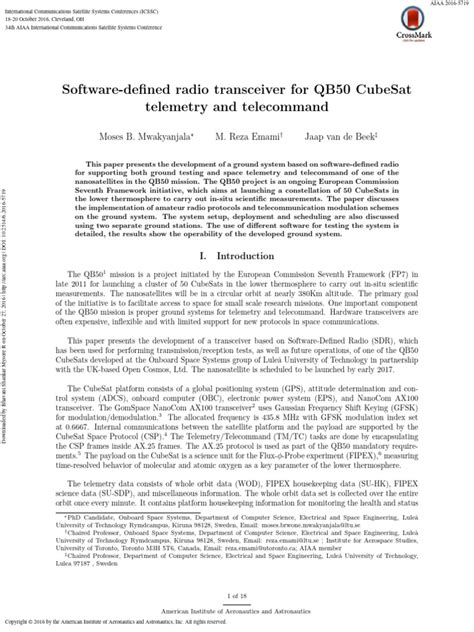 software defined radio transceiver for qb50 cubesa pdf modulation