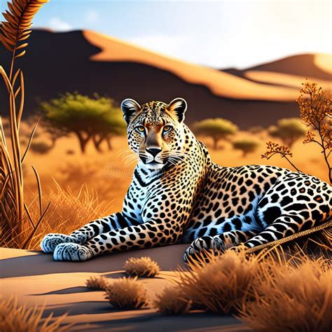 Leopard Cat Ai Generatet Stock Illustration Illustration Of Africa