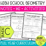 Angles Triangles Geometry Guided Notes Worksheets Intro To Geometry Unit
