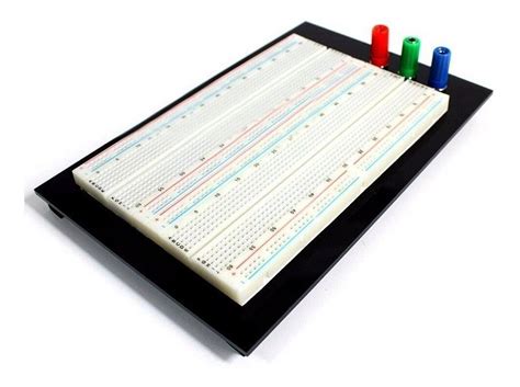 Protoboard 1660 Pontos com Base Metálica Eletrogate 12 anos