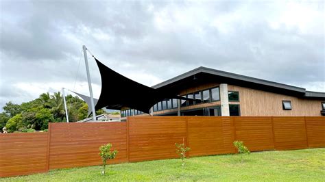 Semi Permanent Removable Shade Sail Structure For A Lanai Area Of A