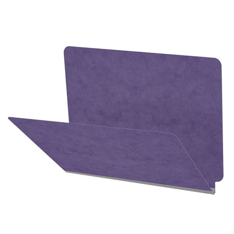 Purple Letter Size End Tab Classification Folder With 2″ Gray Tyvek