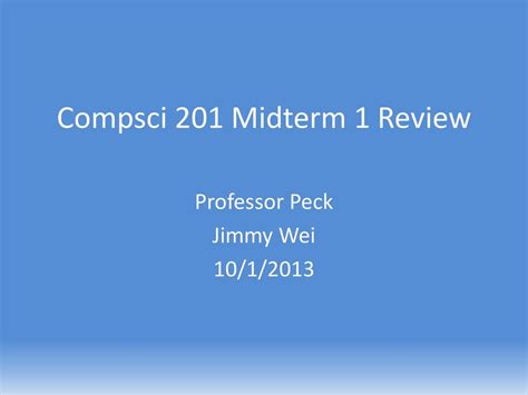 Compsci 201 Midterm 1 Review Ppt Download
