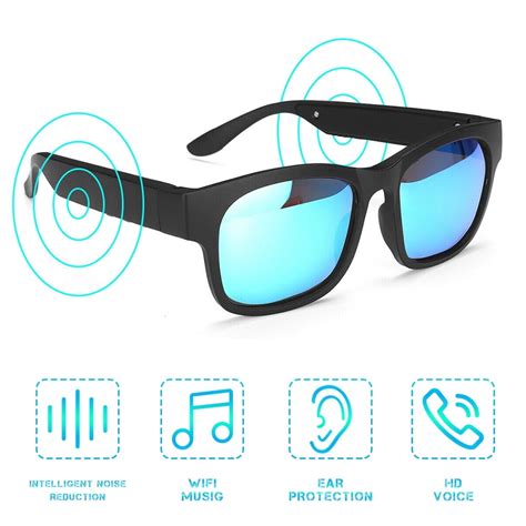 Sugarmom Smart Glasses Wireless Bluetooth Sunglasses Open Ear Music And