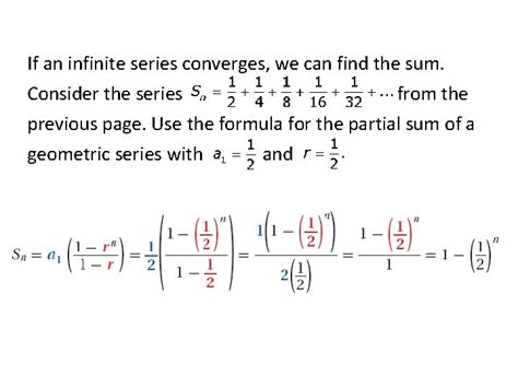 Infinite Geometric Series Objectives Find Sums Of Infinite