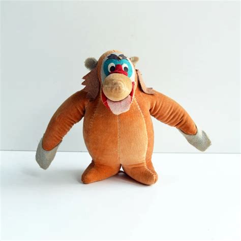 Vintage 1960s Walt Disney Jungle Book King Louie Velveteen Felt Toy By