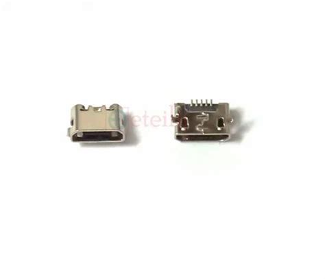 ETEILY ET MCUB5P SMTBRT MICRO USB 5PIN FEMALE SMT B Surface Mount Reverse Type At 100 Piece In