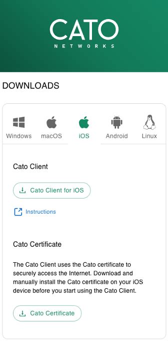 Installing The Cato Certificate On Ios Devices Cato Learning Center