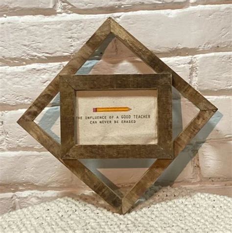 Brown Square Trepf04 Wooden Double Photo Frame For Home T