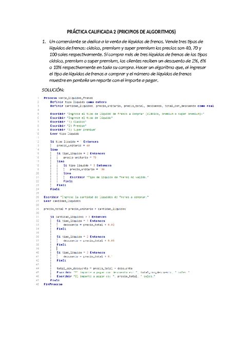 Práctica Calificada PC Principios de algoritmos PRÁCTICA CALIFICADA PRICIPIOS DE