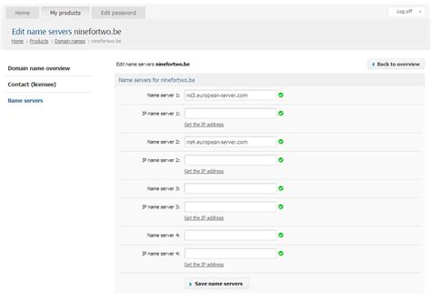How Can I Update The Name Servers Of A Domain Combell Support