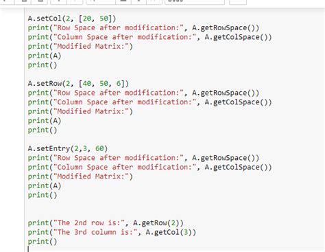 Python Language Implement A Class Matrix That