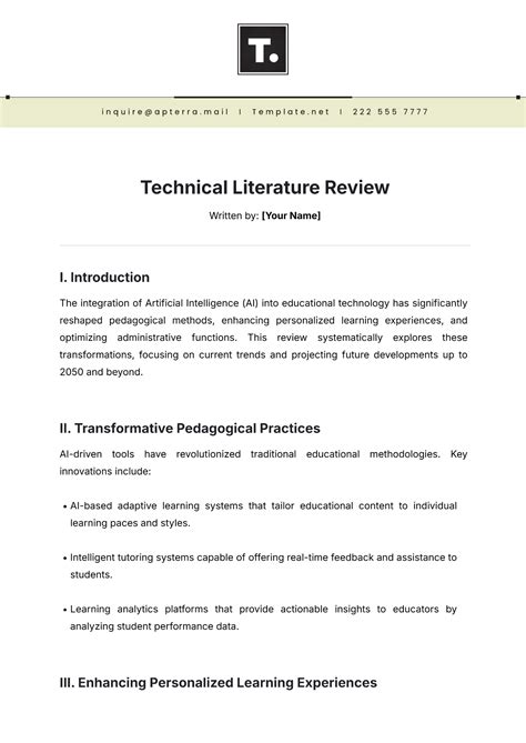 Free Aesthetic Scholarly Review Template To Edit Online