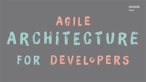 introduction to agile architecture pdf computer software and