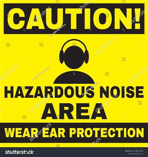 Hazardous Noise Warning Sign Vector Stock Vector Royalty Free