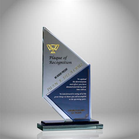 Custom Glass Recognition Awards Awards Central Philippines