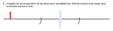 solved complete the ray tracing below for the object arrow