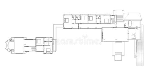 Illustration Of Building Design In Wireframe Stock Illustration Illustration Of Outline