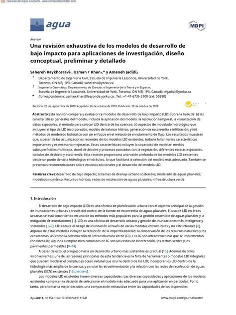 A Comprehensive Review Of Low Impact Development Models For Research