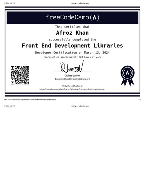 Freecodecamp Certification Pdf