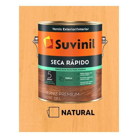 Verniz Seca Rapido Base Agua Natural 324 Gl Suvinil Couto Materiais