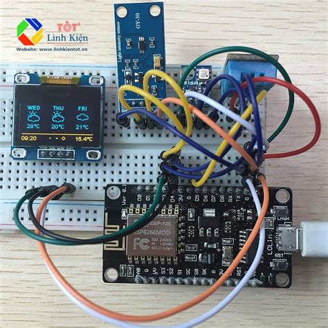 Bộ Trạm Thời Tiết Kit Wifi Esp8266 Bộ Kit Học Tập Trạm Khí Tượng St
