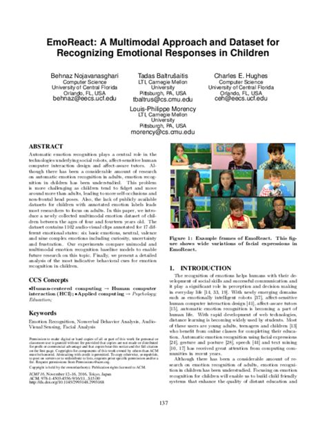 pdf emoreact a multimodal approach and dataset for recognizing