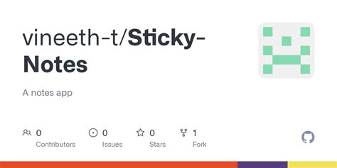 Github Vineeth T Sticky Notes A Notes App