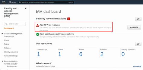 how to enable mfa for aws root user