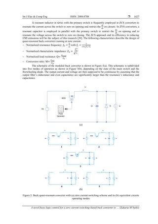 A Novel Fuzzy Logic Control For A Zero Current Switching Based Buck Converter To Mitigate