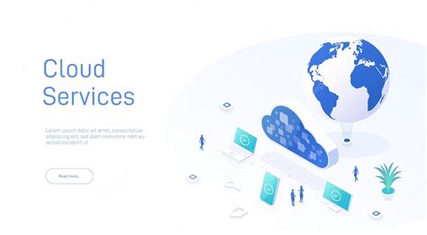 Premium Vector Cloud Technology Isometric Concept Cloud Computing Online Devices Upload