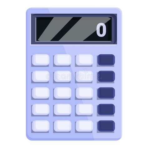 Modern Calculator Displaying Zero Result Icon Stock Vector