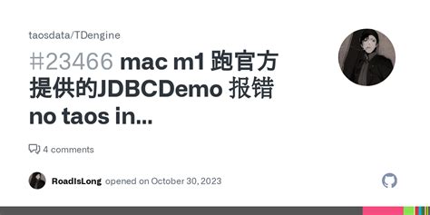Mac M1 跑官方提供的jdbcdemo 报错 No Taos In Javalibrarypath · Issue 23466